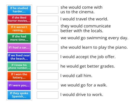 Second Conditional Match Up