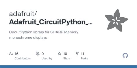Github Adafruitadafruitcircuitpythonsharpmemorydisplay Circuitpython Library For Sharp