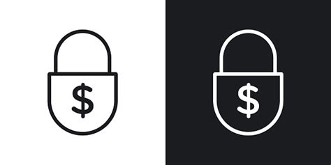 웹 디자인을 위한 흑백 라이너 스트로크로 된 고정 가격 아이콘 가격에 대한 스톡 벡터 아트 및 기타 이미지 가격 날씬한 단순함 Istock