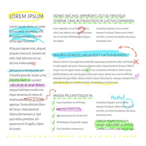 Highlighter Elements Collection Stock Vector Illustration Of Design