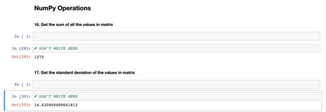 Solved In Numpy Operations In 16 Get The Sum Of