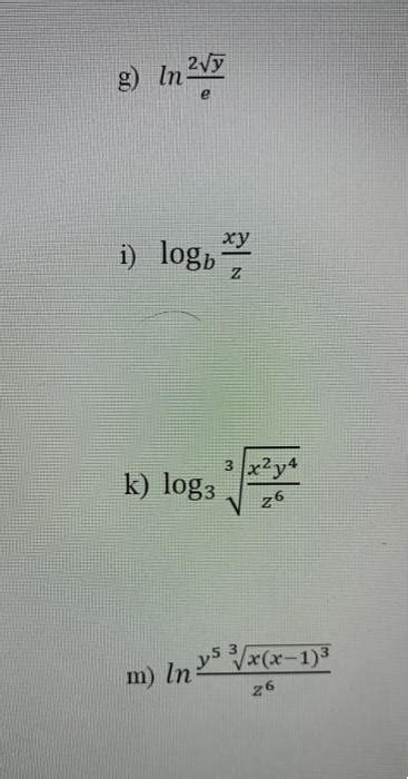 Solved Use The Properties Of Logarithms To Expend Chegg