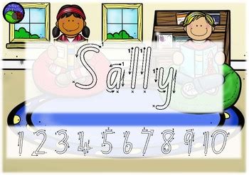 NSW FOUNDATION FONT Colour Name Numbers To 10 Tracing Templates EDITABLE