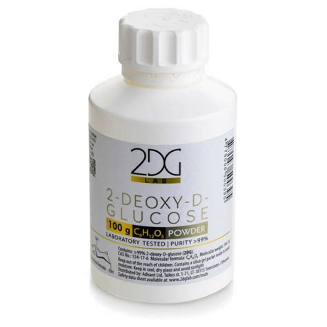 2dg 2 Deoxy D Glucose Powder 100 Grams 2dg Lab