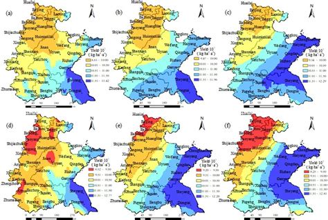 Spatial Distributions Of Simulated Winter Wheat Yields By The Modified Download Scientific