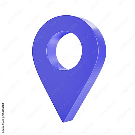 3d Map Pointer Map Pin Inverted Drop Shaped Blue Icon To Mark Location