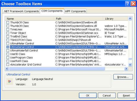 when you upgrade an activex in project