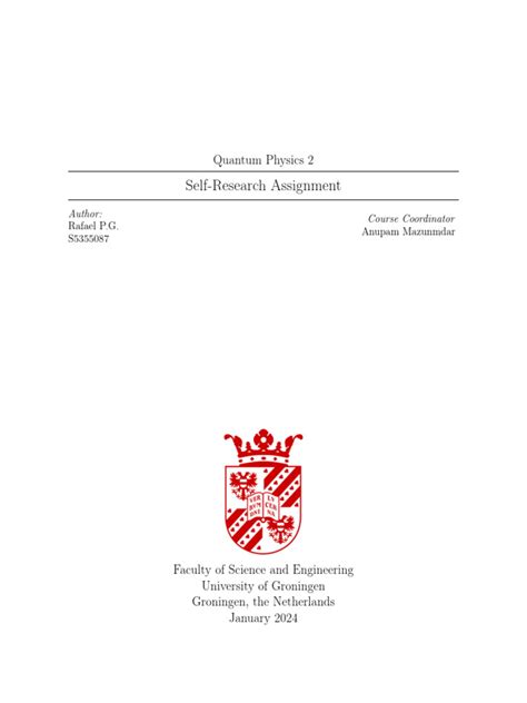 quantum 2 assignment pdf spin physics scientific theories