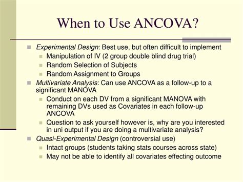 ppt ancova powerpoint presentation id 679449