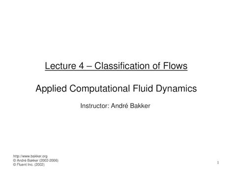 Pdf Lecture 4 Classification Of Flows Applied Computational Fluid Dokumen Tips