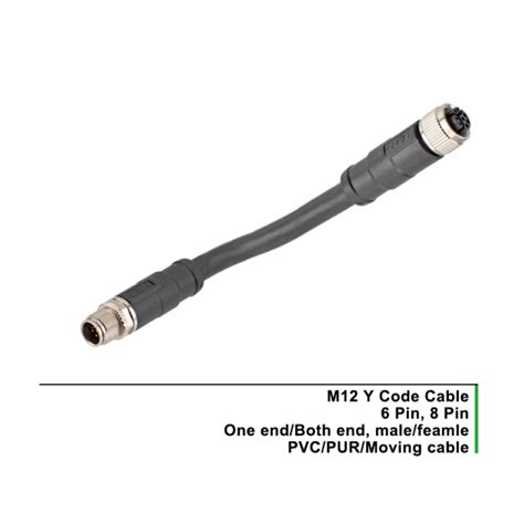 M12 Y Coded Cable Male Female Shine Industry