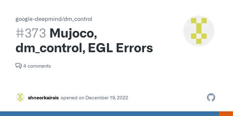 Mujoco Dm Control EGL Errors Issue 373 Google Deepmind Dm