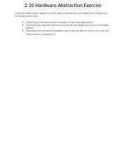 Hardware Abstraction Exercise Docx Hardware Abstraction Exercise Using The Table