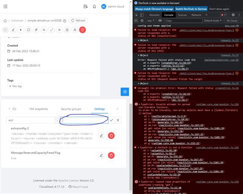 extraconfig values cannot be added for vms that are shut down · issue 6937 · apache cloudstack
