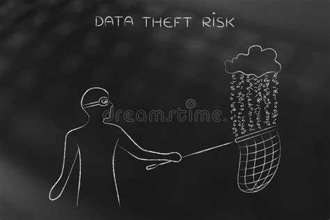 Cloud With Binary Code Rain And Security Lock And Chain Stock Image Image Of Encryption Rain