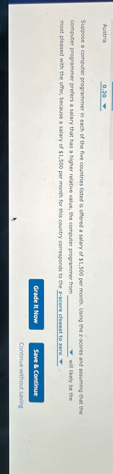 Solved Austria020suppose A Computer Programmer In Each Of