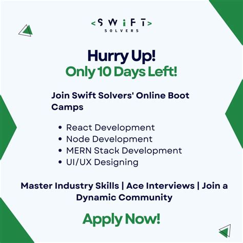 Swift Solvers On Linkedin Techbootcamp Swiftsolvers Careergrowth Applynow