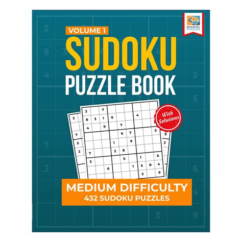 Medium Sudoku Puzzle Book 432 Puzzles For Adults Volume 1 Brainiac