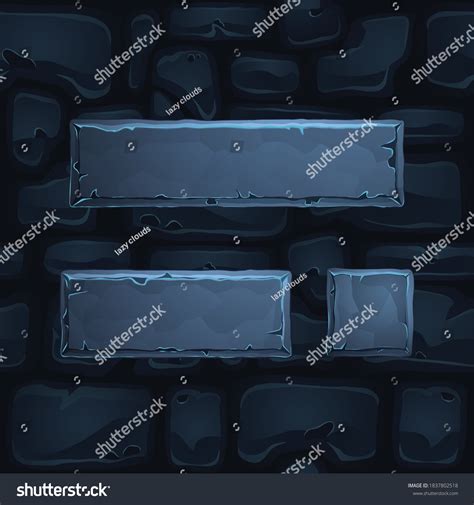 벡터 게임 Ui 막대는 돌 만화 스톡 벡터로열티 프리 1837802518