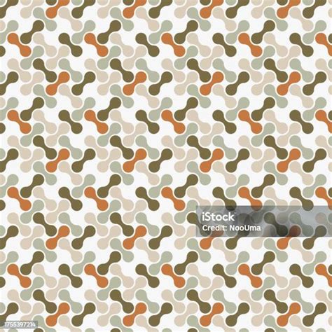 추상적인 기하학적 이음새가 없는 패턴입니다 주황색 갈색 베이지 색상의 원 모양이 있는 요소 디자인 0명에 대한 스톡 벡터 아트 및 기타 이미지 Istock