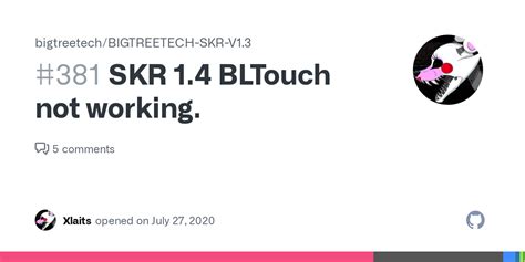 SKR BLTouch Not Working Issue Bigtreetech BIGTREETECH SKR V GitHub