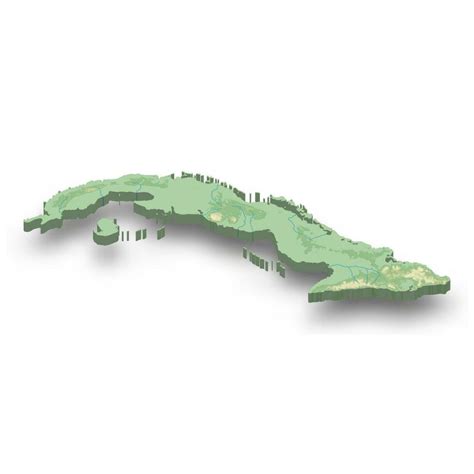 3d Isométrica Alivio Mapa De Cuba 25406455 Vector En Vecteezy
