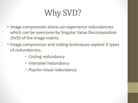 Singular Value Decomposition Image Compression Pptx