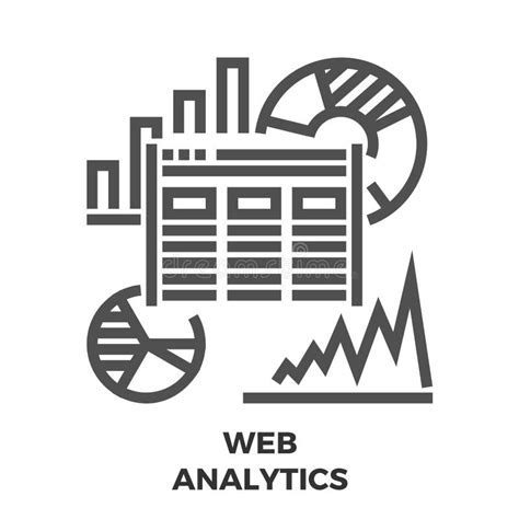 Web Analytics Line Icon Stock Vector Illustration Of Abstract 86148310