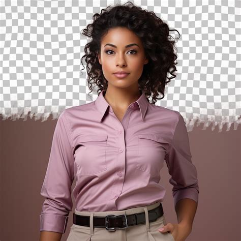 Premium Psd A Bewildered Adult Woman With Kinky Hair From The