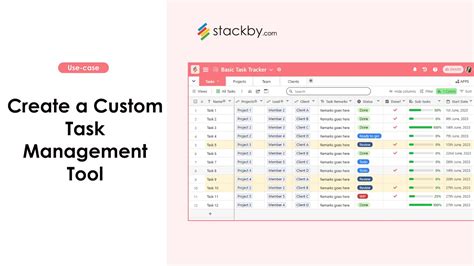create custom task management tool stackby use case youtube