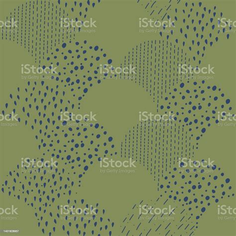 벡터 일러스트레이션 어린이 그림 녹색과 파란색 배경을 발견했습니다 손으로 그린 모양의 기하학적 추상 패턴 채워지고 선형 유기 형태 기하 도형에 대한 스톡 벡터 아트 및 기타