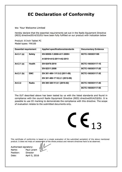 Conformity Certificate Template At A Glance