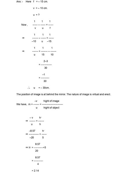 Class 10 Science Chapter 10 Light Reflection And Refraction Dev Library