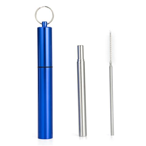Sayfut 9 Telescopic Stainless Steel Reusable Straw Kit Portable