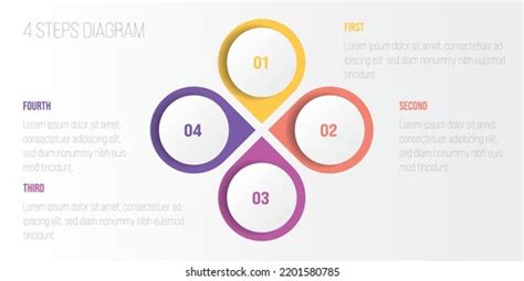 4 steps process modern infographic diagram stock vector royalty free