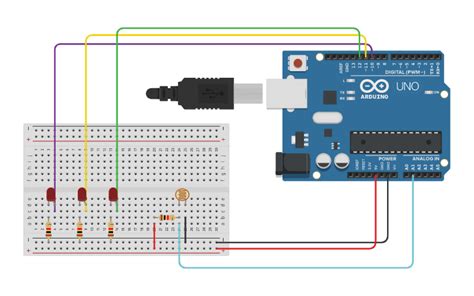 Circuit Design Fotoresistencia Tinkercad
