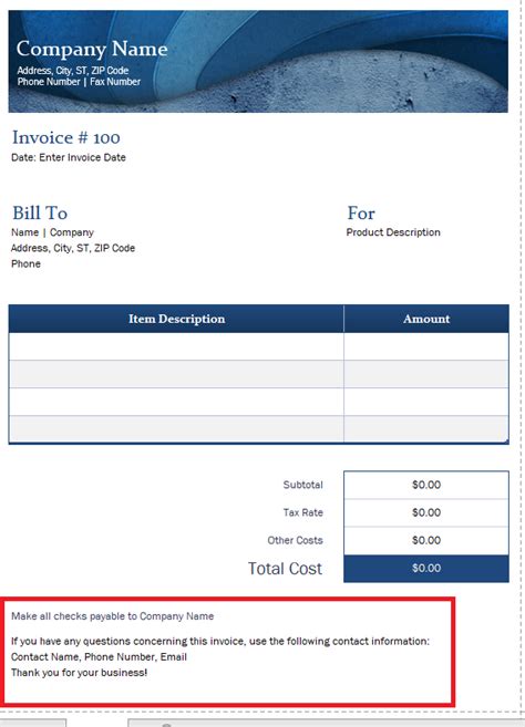 How To Create Invoice Format In Excel With Templates