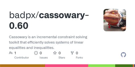 Github Badpxcassowary 060 Cassowary Is An Incremental Constraint Solving Toolkit That