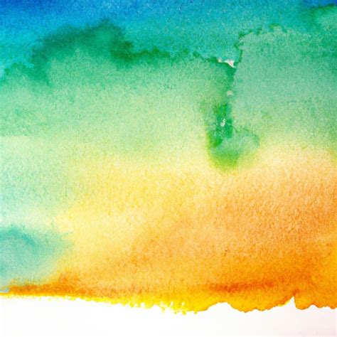 Una Pintura De Acuarela Con Un Fondo Verde Amarillo Y Azul Foto Premium