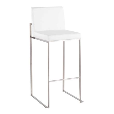 Payton White Bar Stool Rental Modern High Back Seating For Event