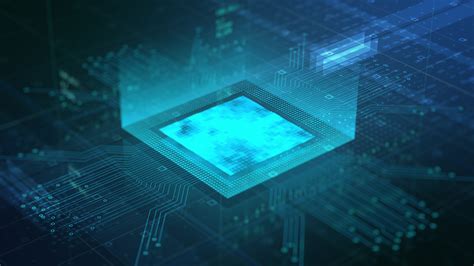 CPU Circuit Process With Data Transmission Industry Virtual Computer 2014034 Stock Video At Vecteezy