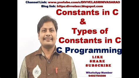 Constants In C Constants In C Programming Types Of Constants In C