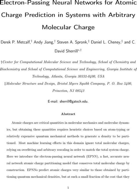 Electron Passing Neural Networks For Atomic Charge Prediction In Systems With Arbitrary