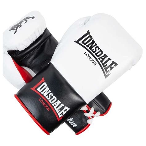 Lonsdale Campton Leather Boxing Gloves White Traininn