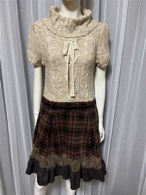 엑시즈팜 체크 니트원피스 세컨웨어헬로마켓