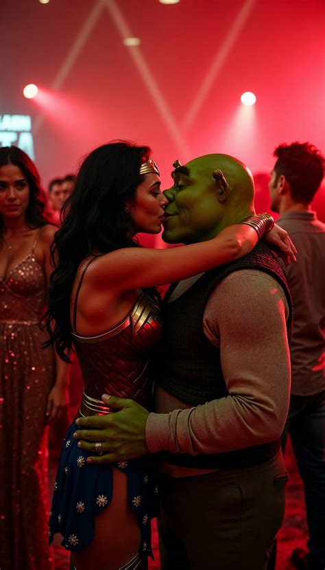 Wonder Woman Smitten By Shrek By Hatmanisdamned On Deviantart