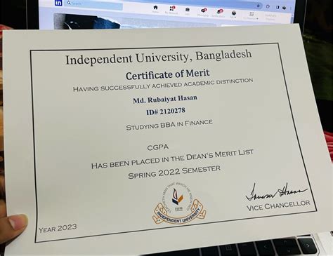 Md Rubaiyat Hasan On Linkedin Alhamdulillah Im So Honored To Receive The Deans Merit List