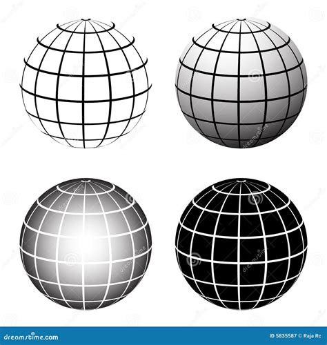 Globe Grid Stock Illustration Illustration Of Grid Glossy 5835587