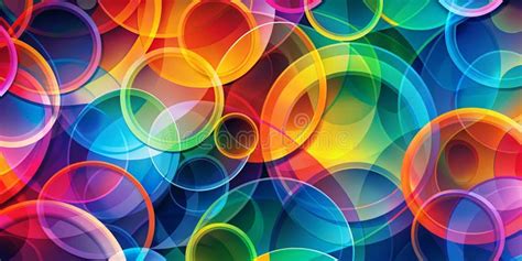 Abstract Art Overlapping Circles And Polygons Creating A Dynamic