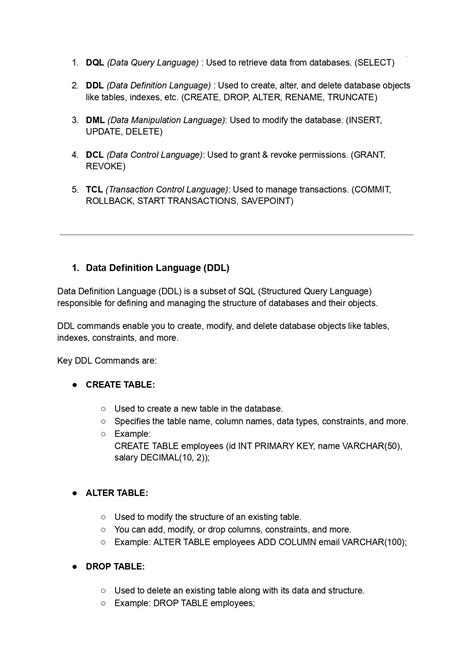 Sql Complete Notes Your Comprehensive Guide To Mastering Sql Connect